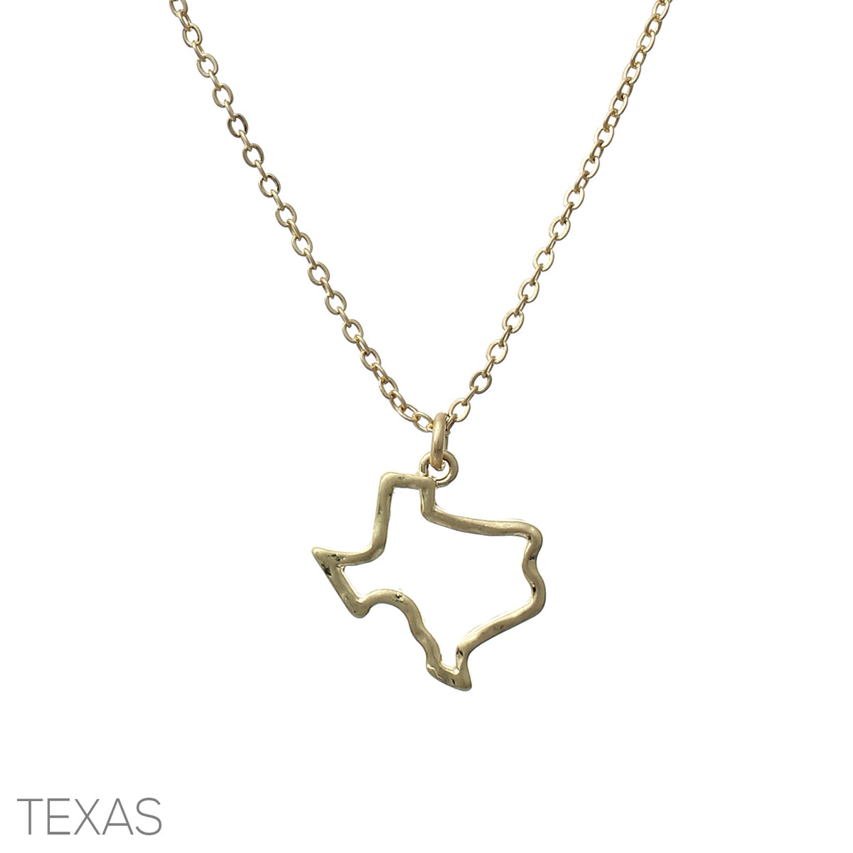 Texas Map Outline Necklace (16+3in) – Park Imports
